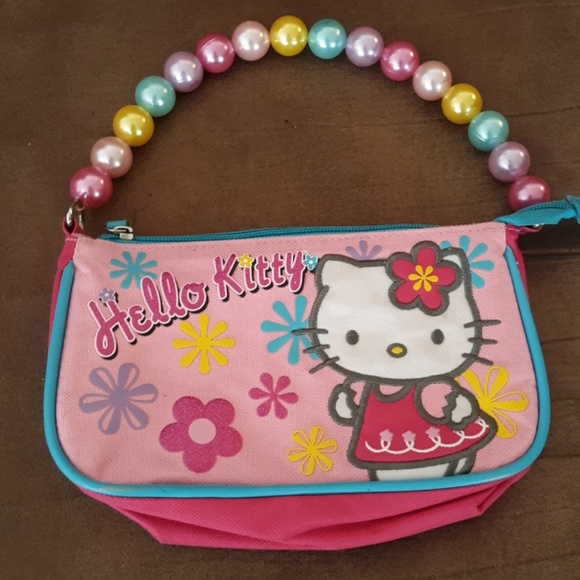 Hello Kitty | Accessories | Hello Kitty Purse Pink And Beaded Purse Or ...